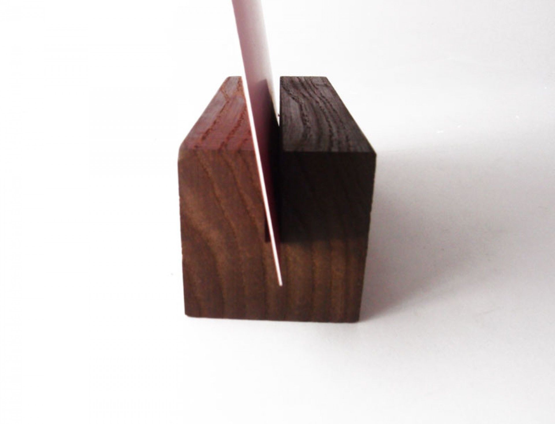 Menu Holder - Ash Wood Card Holder - Dark Oak - Majisign