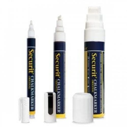Securit Liquid Chalk Markers White Pack of 5 - Majisign