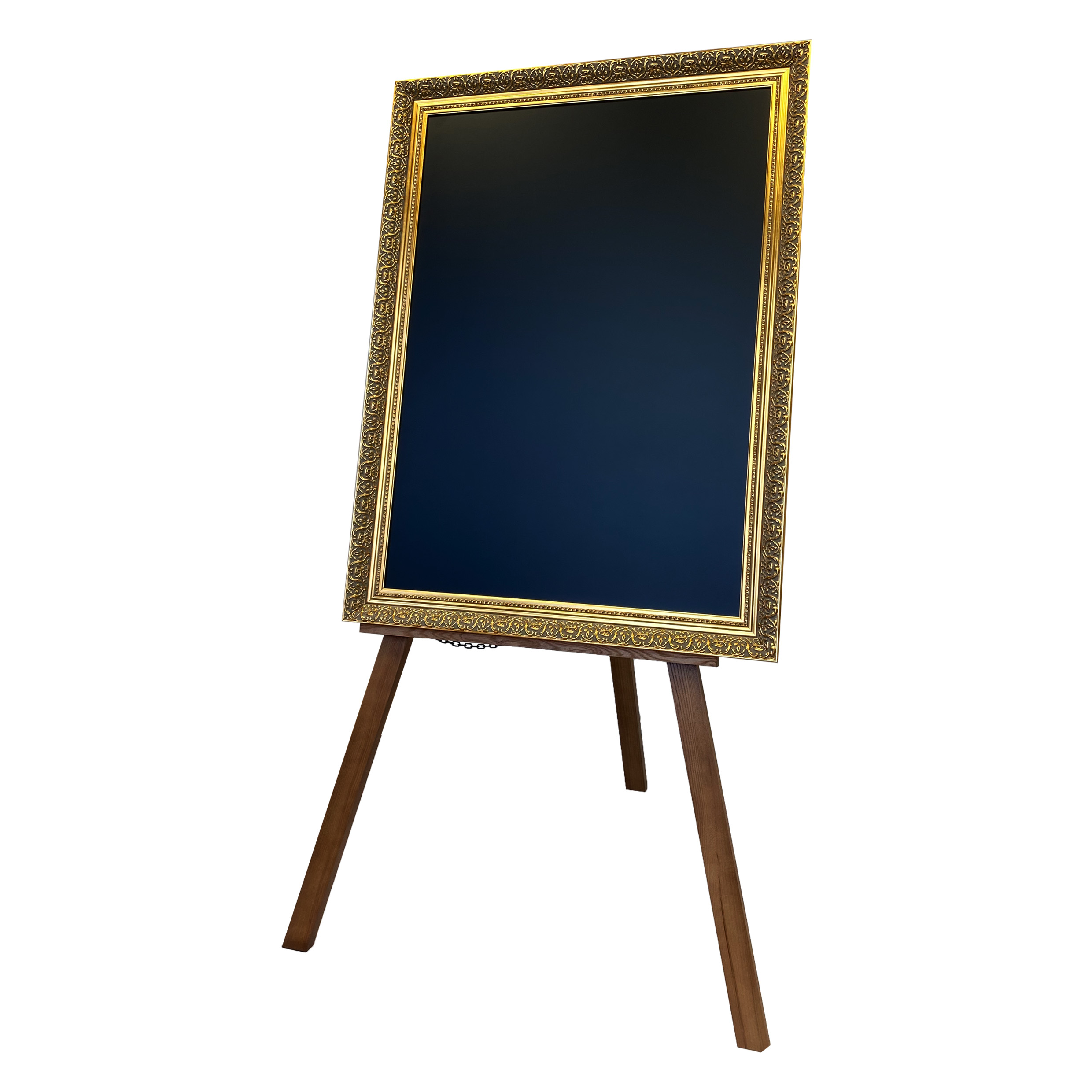 Large Easel with Gold Ornate Framed Chalkboard - Majisign