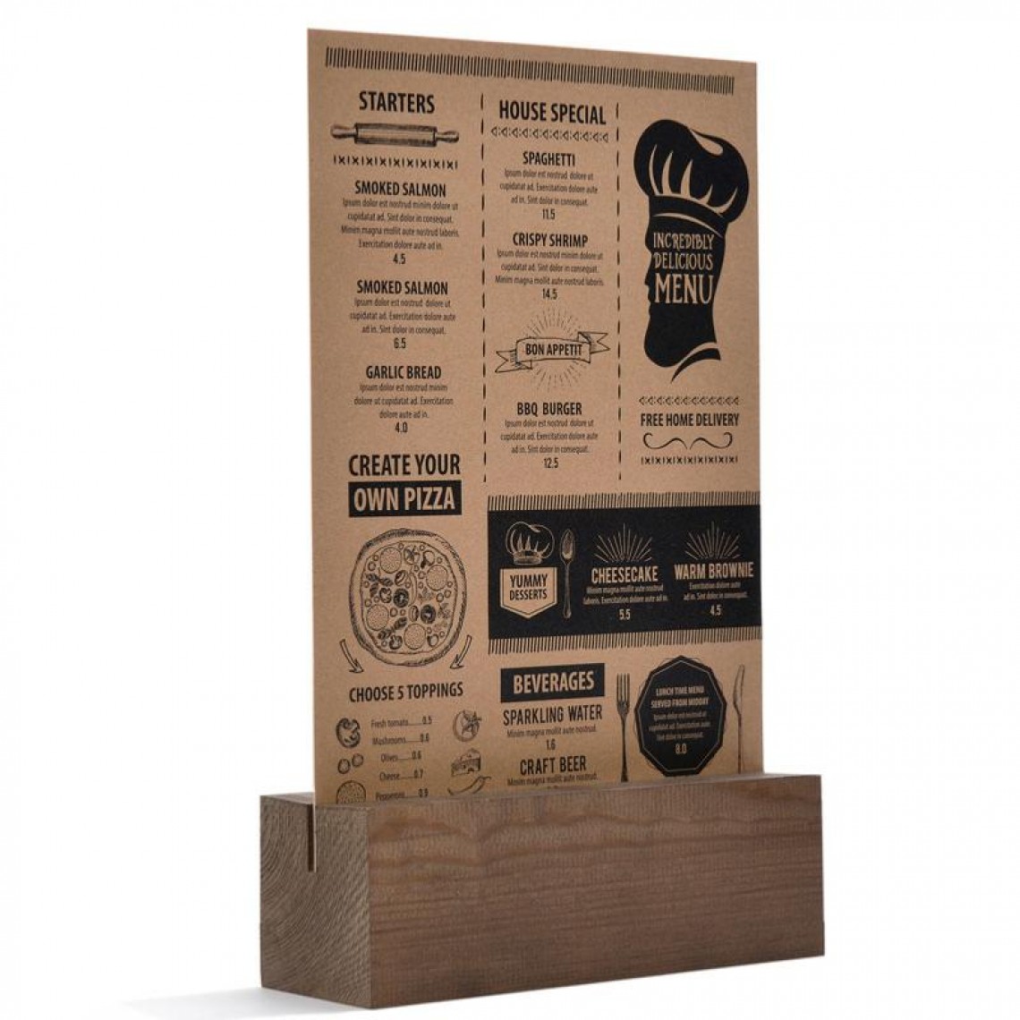 Wooden Menu Holder Blocks at David Carstens blog