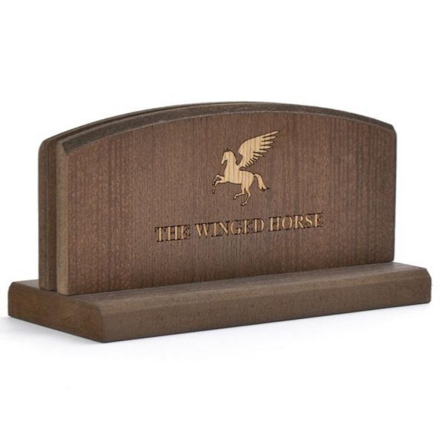 Curved Wooden Menu Holder MHC8/MHD8 - Majisign