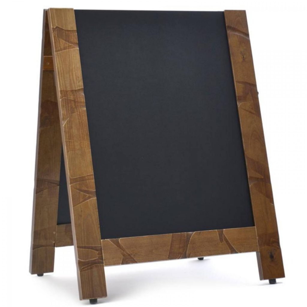 Distressed Reversible Wooden A-Board - Majisign