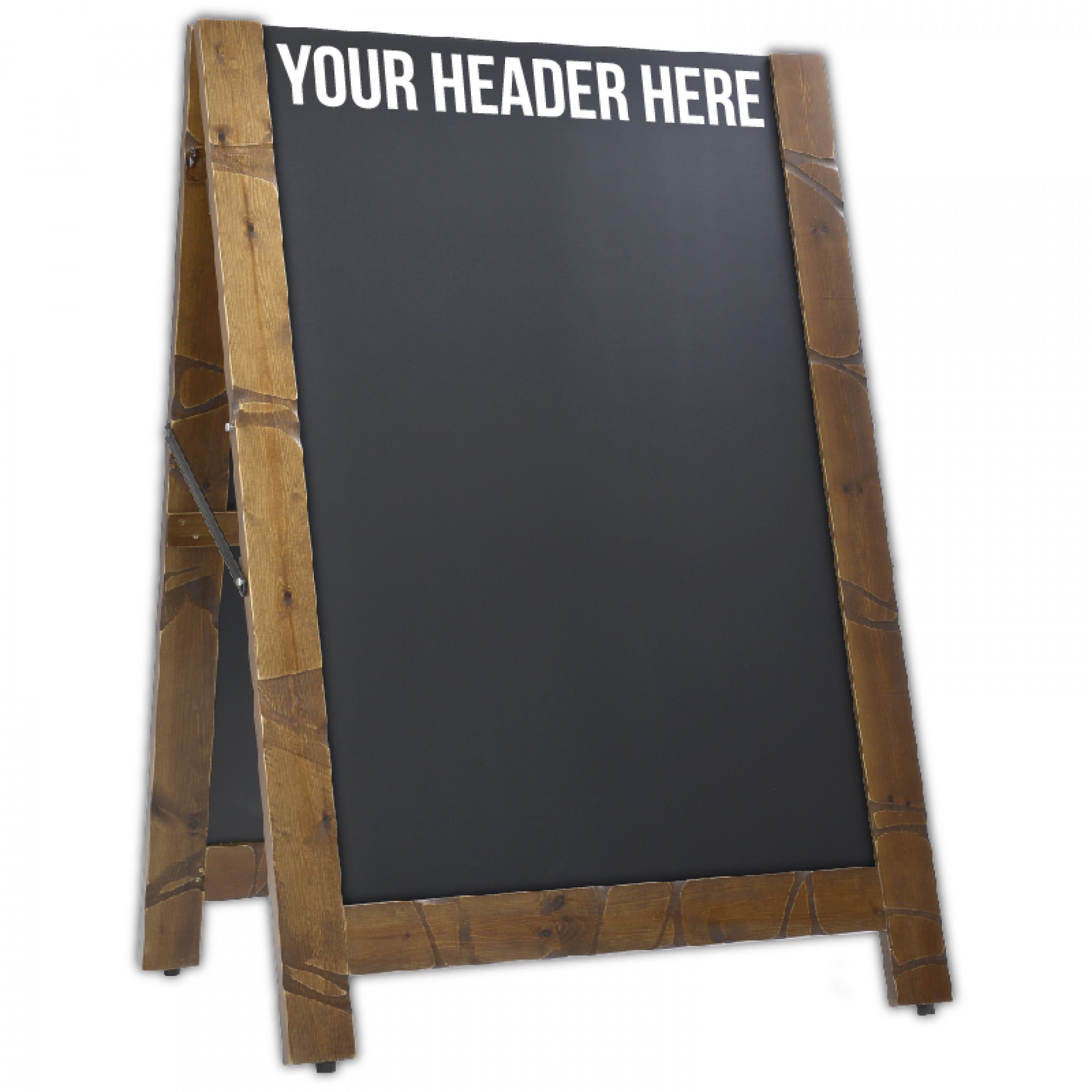 Distressed Reversible Wooden A-Board - Majisign