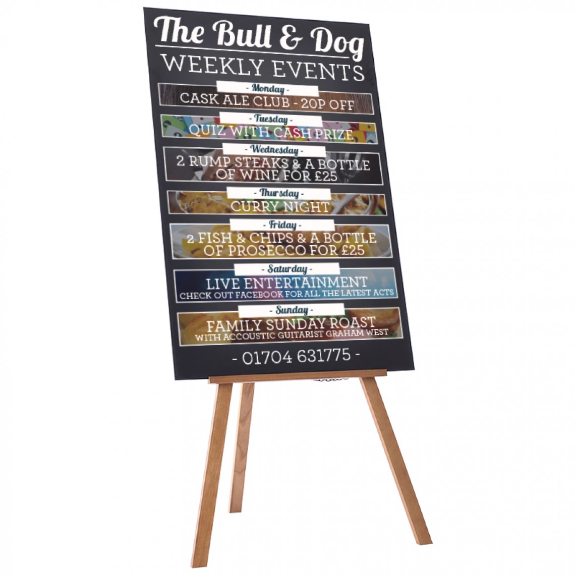 Large Solid Ash Hardwood Easel - Majisign