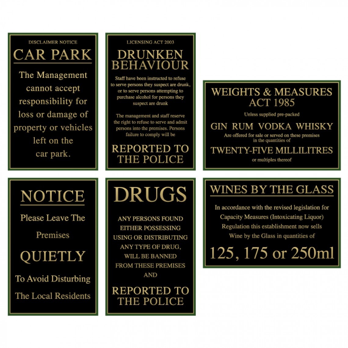 Legal Pub Signs - Majisign