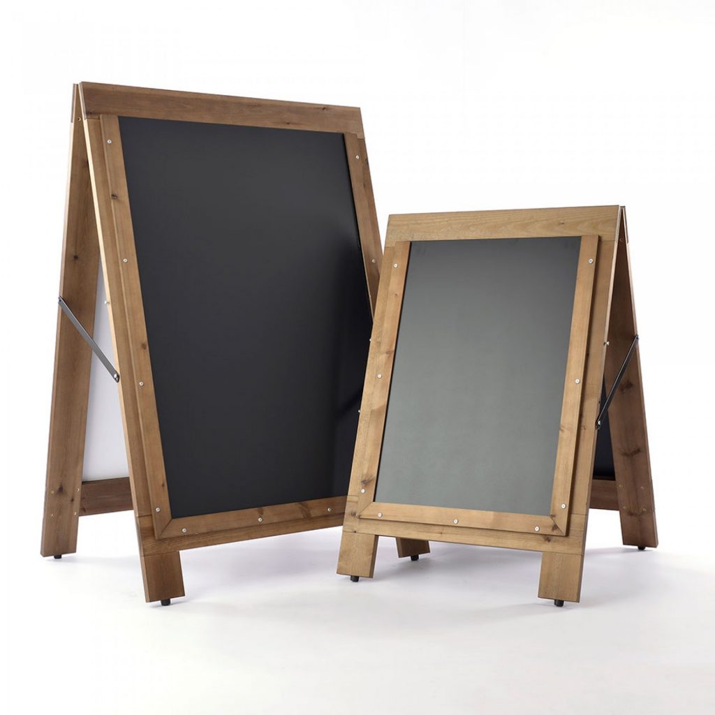 Rustic Reversible Wooden A-Boards - Majisign