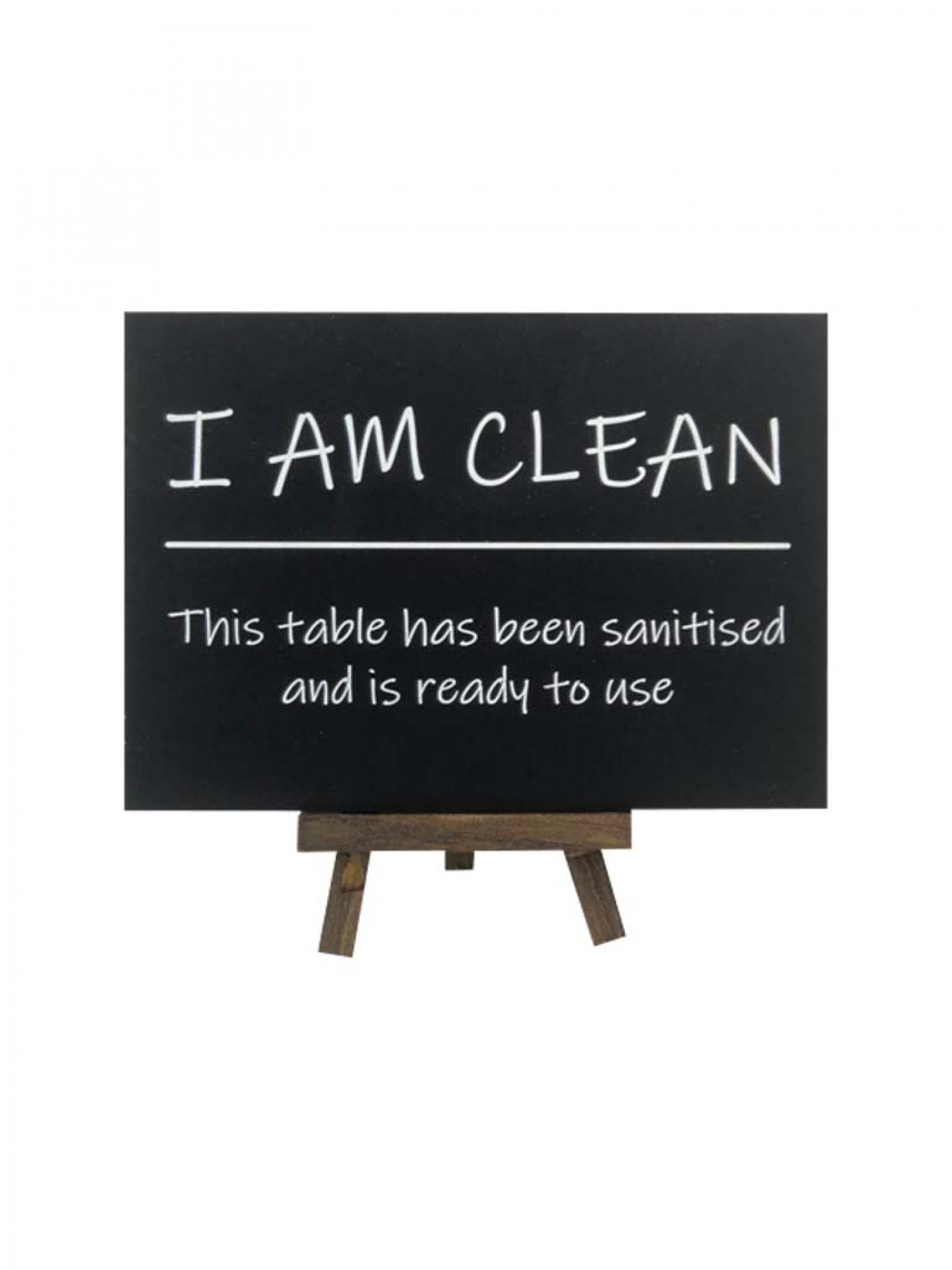 Sanitised table sign - Pack of 6 - Majisign