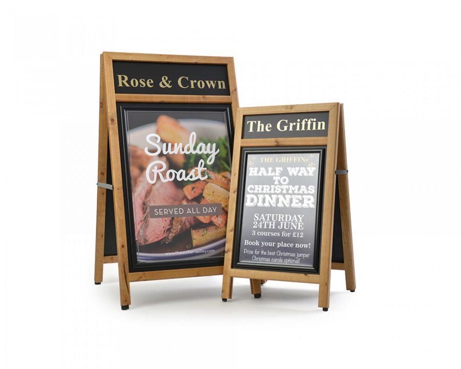 Standard Plus Wooden A-Boards - Amazing Quality A2 or A1 size