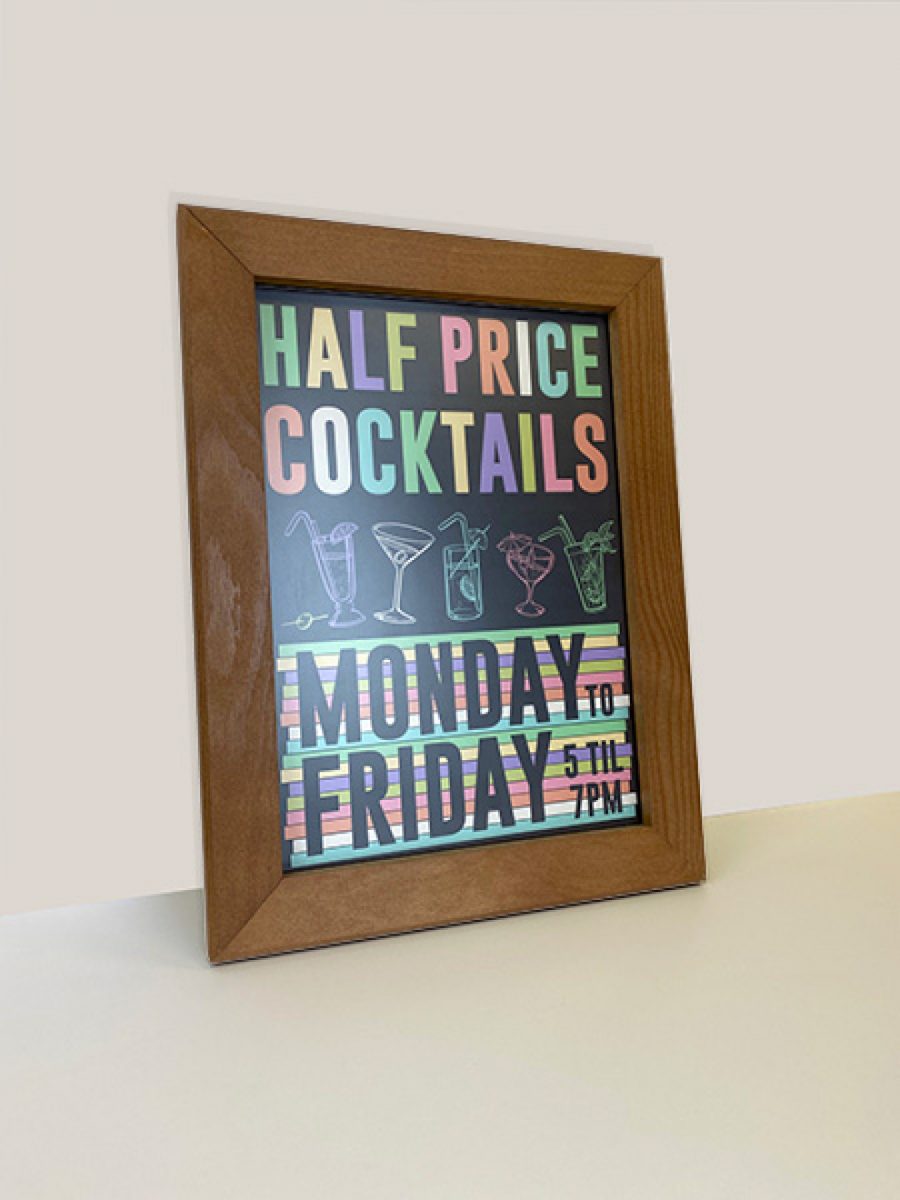 Standard Sliding Wooden Poster Frame - Majisign